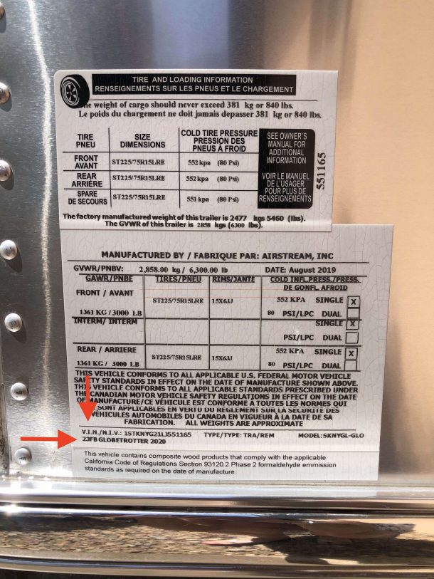 7 things to know about your Airstream’s federal certification label